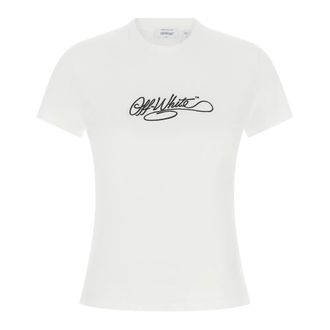 Off-white Slim Fit T-Shirt - - Tops - Damen - Wei&szlig; - S