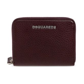 Dsquared2 Leder Geldb&ouml;rse mit Logo - - Accessories - Damen - Rot - ONE SIZE