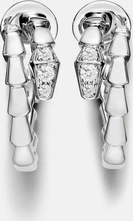 Bulgari Ohrringe Serpenti Viper aus 18kt Wei&szlig;gold mit Diamanten