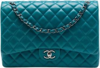 Chanel Sac bandouli&egrave;re vintage double rabat Pre-owned - Femme - Pre-owned - Bleu - Taille: ONE Size