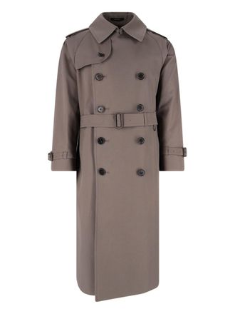 Caruso Double-Breasted Cotton Trench Coat
