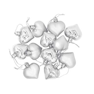 NUOBESTY St&uuml;cke Weihnachtskugeln Herz Christbaumkugeln Bruchsichere Weihnachtsbaumkugeln Baumkugeln Christbaumschmuck Baumschmuck Weihnachtsschmuck Weihnachtsb