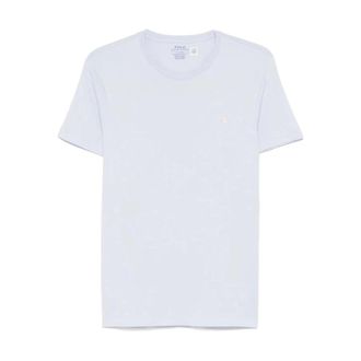Polo Ralph Lauren Homme, Tops, Bleu, Taille: 2XL T-shirt &agrave; col rond ajust&eacute; sur mesure