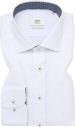 Eterna Unifarbenes Hemd in Vollzwirn-Qualität mit Ausputz, Slim Fit in