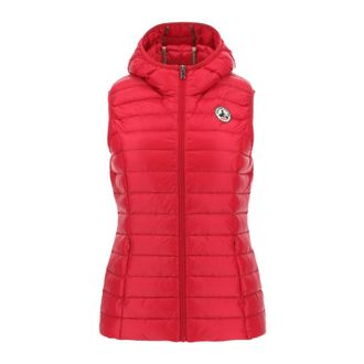 Jott Jott, Femme, Vestes, Rouge, Taille: 36 FR Doudoune Sans Manches &agrave; Capuche