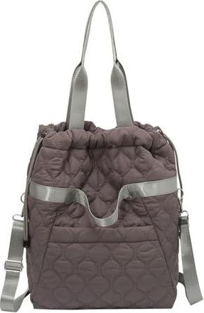 Generic Sac &agrave; bandouli&egrave;re matelass&eacute; en nylon pour femme - Sangle r&eacute;glable pour les excursions, les trajets (gris)