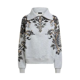 Etro Jersey - Femme - Sweatshirts et sweats &agrave; capuche - Gris - Taille: 40 FR