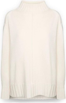 Elena Miro Femme, Pulls, Blanc, Taille: 36 FR Pull en Pure Laine