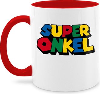 Shirtracer Tasse Tassen 325ml - Super Onkel - 325 ml - Rot - geschenke geschenk kaffeetasse bester für den besten beste weltbester