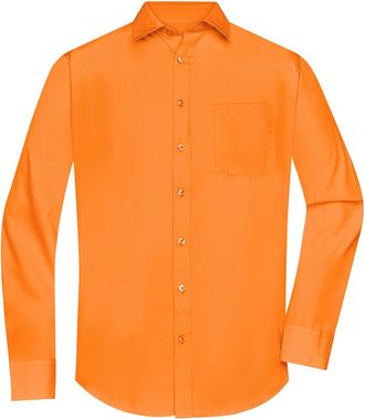 James & Nicholson Herrenhemd Poplin Langarm - Klassisches Hemd mit Brusttasche in großer Farbauswahl | Farbe: orange | Grösse: 3XL
