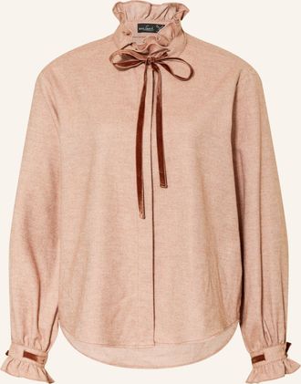 van Laack Van Laack Flanellbluse Vl-Azitea-Kosvp Mit R&uuml;schen beige