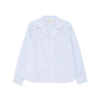 Baziszt Eyelet Detail Shirt - - Shirts - Herren - Blau - XL