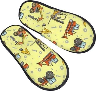 Generic Camion Tracteur Caterpillar Amusant Homme Femme Pantoufles Chaud Chaussons Peluche Chaussures De Maison Pour Int&eacute;rieur Ext&eacute;rieur Automne L