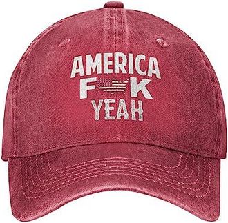 Generic Pare-Soleil Casquette Am&eacute;rique, Putain Ouais S&eacute;chage Rapide Sun Protection Casquettes R&eacute;glable Golf Hats pour Sports Festivals Hip Hop