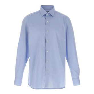 Finamore Napoli Hemd - - Shirts - Herren - Blau - 5XL
