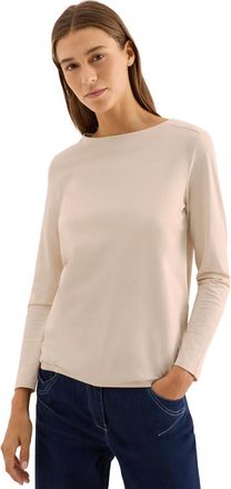 Cecil Damen 3227276 Shirt in Unifarbe, Oat Milk beige, XX-Large