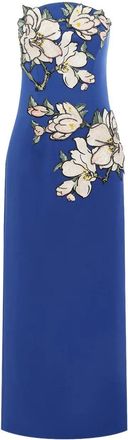 LEO LIN robe-bustier Ava à coupe longue - Bleu