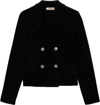 Twin-Set Doppelreihiges Stricksakko - Schwarz