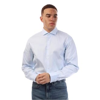 HUGO BOSS Herren Joe Oxford Hemd mit Spread-Kragen, lang&auml;rmelig, formell (Blau)