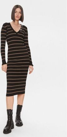 Liu Jo Strickkleid MF3003 MS99E Schwarz Slim Fit