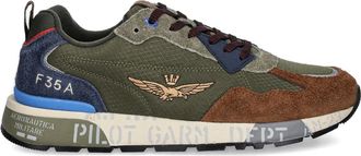 Aeronautica logo appliqu&eacute; sneakers - Gr&uuml;n