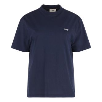 Autry Logo Baumwoll-T-Shirt - - Tops - Damen - Blau - M