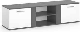 Vicco Lowboard Novelli, Fernsehtisch, Anthrazit/Weiß, 40 x 41 cm