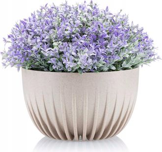 HowHomely Blumentopf Hoch 14 cm - Blumen&uuml;bertopf in Coffee Latte - Langlebige und Leichte &Uuml;bertopf 24 cm Durchmesser f&uuml;r Wohnzimmer oder Garten - Blumenk&uuml;bel We