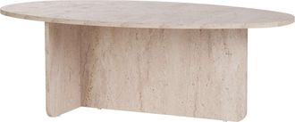 Hanah Home Couchtisch aus Holz Orba - 120 x 65 x 40 cm - Travertin