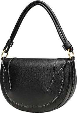 Generic Sac de selle &agrave; main for femmes, adapt&eacute; aux d&eacute;placements domicile-travail, avec un design crois&eacute; une seule &eacute;paule(Black)