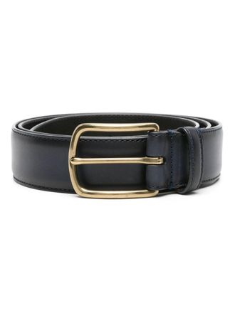 Officine Creative ceinture en cuir &agrave; boucle - Bleu