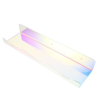 Valiclud Transparente Acryl Wandregale Satz Schwebendes Badezimmerregal mit Mehrschichtigem Stauraum Farbiger Wandparf&uuml;mst&auml;nder und Nagellackdisplay Wandmontie