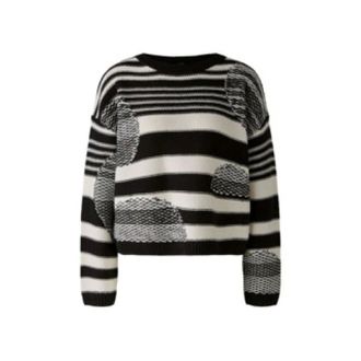 Oui Damen, Strickwaren, Schwarzk, LGröße