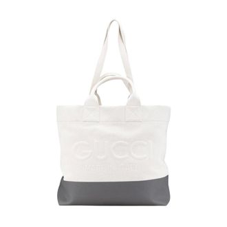 Gucci Sac cabas Pre-owned en toile avec logo emboss&eacute; - Femme - Pre-owned - Blanc - Taille: ONE Size