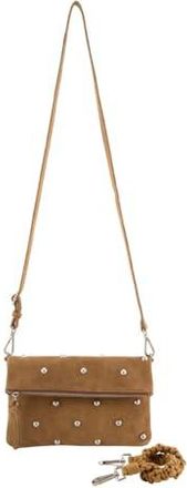 Fredsbruder Cuir sac à épaule bandoulière Endless Beads Flap Bag Toffee brun