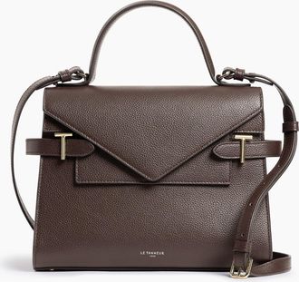Le Tanneur Sac &agrave; main double rabat moyen mod&egrave;le Emilie en cuir grain&eacute;