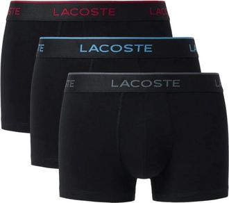 Lacoste Homme, Sous-v&ecirc;tements, Noir, Taille: M Tripack Boxers Coton Stretch