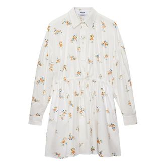 Msgm Msgm, Femme, Robes, Multicolore, Taille: 34 FR Mini-robe &agrave; cordon de serrage &agrave; imprim&eacute; floral