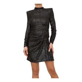 Nenette Kurzes Kleid mit Paillettenknoten - - Dresses - Damen - Schwarzk - L