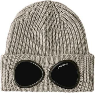 C.P. Company Caps & M&uuml;tzen - Extrafine merino wool goggle beanie - Gr. ONE SIZE - in Grau - f&uuml;r Damen