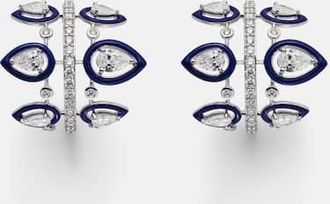 Kamyen Jewellery Ohrringe Tulip aus 18kt Weißgold mit Emaille und Diamanten