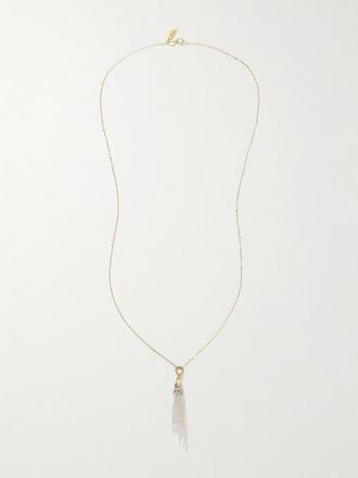 Loren Stewart Tassel Kette Aus Sterlingsilber Und Gold Mit Fransen