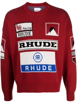 Rhude Ayrton Intarsien-Pullover - Rot