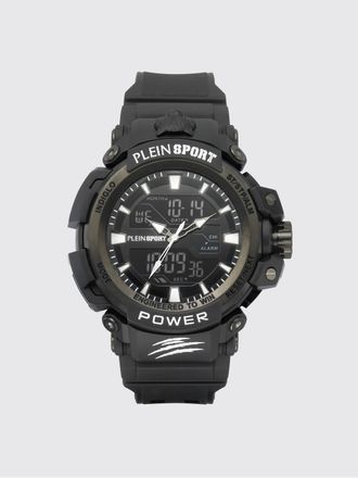 Plein Sport Grande montre Combat en acier et silicone