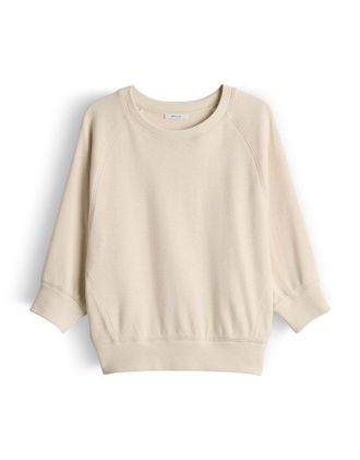 OPUS Sweatshirt Sweatshirt aus BCI Cotton mit weichem Griff Weite Passform, elastische Rippb&uuml;ndchen, Pull-on
