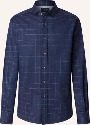 Hackett Freizeithemd Flannel Windowpane blau