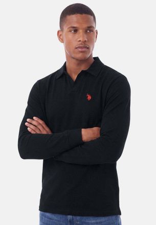 U.S.Polo Association Poloshirt USHaarrison - Herren Longsleeve Poloshirt mit Logo-Stickerei