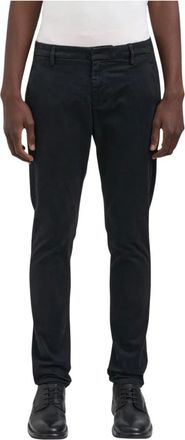 Dondup Homme, Pantalons, Noir, Taille: W38 Chinos Slim Fit en Twill de Coton