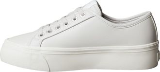 Calvin Klein Damen Vulc Flatf Lace Up LTH Ck Yw0Yw01932 Low Top, Grey (Moonstruck/Dk Ecru), 38 EU