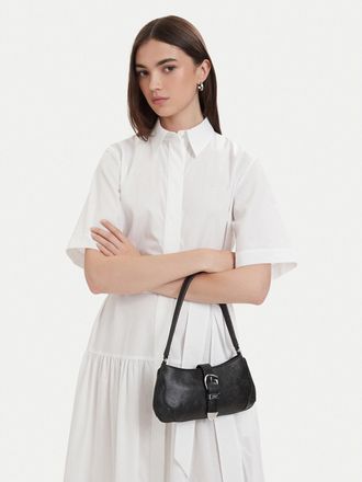 Tommy Jeans Handtasche Tommy Jeans Tjw Cool Leather Shoulder Bag AW0AW18788 Schwarz